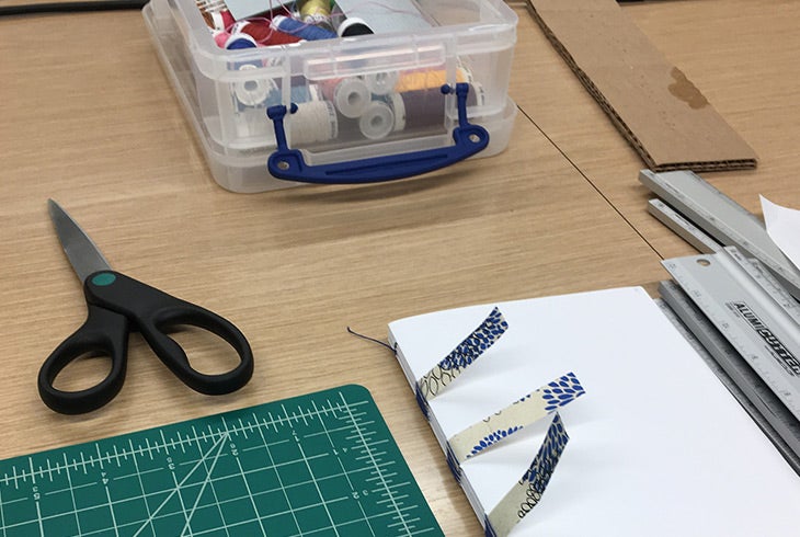 Bookbinding: Paper Case with Locking Spine | Penn Libraries